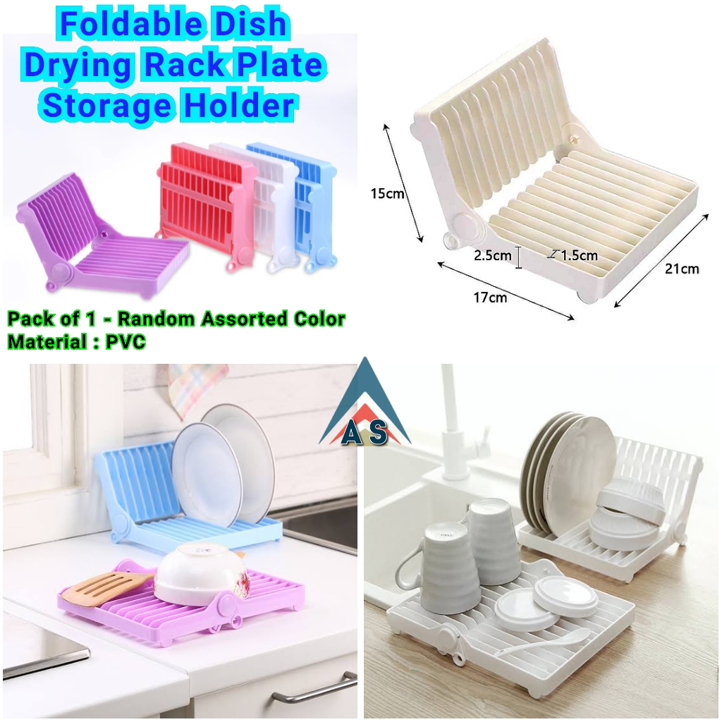 Foldable Dish Drying Rack Plate Storage Holder – Arham Smart